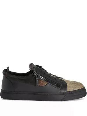 GIUSEPPE ZANOTTI Frankie Double-zip Low-top Sneakers - Black