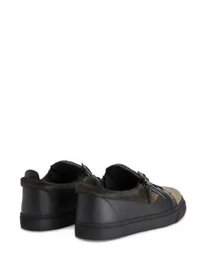 GIUSEPPE ZANOTTI Frankie Double-zip Low-top Sneakers - Black