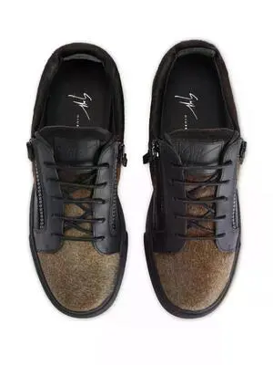 GIUSEPPE ZANOTTI Frankie Double-zip Low-top Sneakers - Black