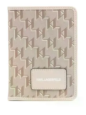 Karl Lagerfeld Kvoyage Passport Holder - Neutrals