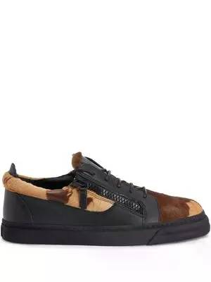 GIUSEPPE ZANOTTI Frankie Double-zip Low-top Sneakers - Brown