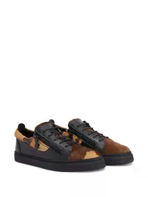 GIUSEPPE ZANOTTI Frankie Double-zip Low-top Sneakers - Brown