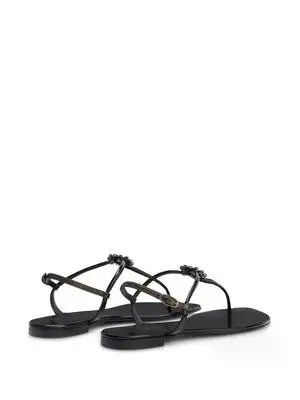 GIUSEPPE ZANOTTI Noussa Flat Sandals - Black