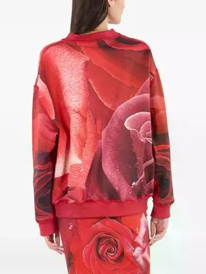 Roberto Cavalli Rose-print Sweatshirt