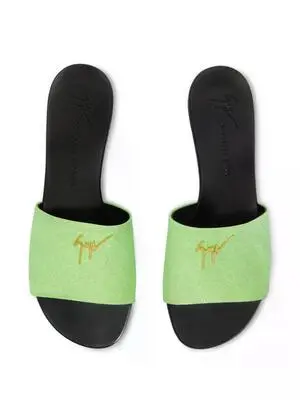 GIUSEPPE ZANOTTI Shirley Glitter Sandals - Green
