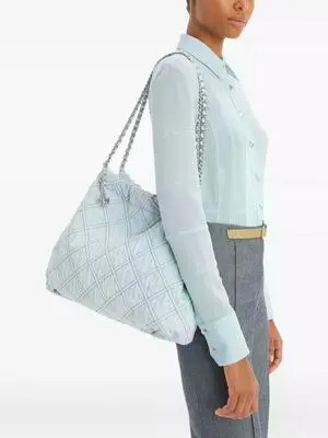 Tory Burch Fleming Denim Shoulder Bag - Blue