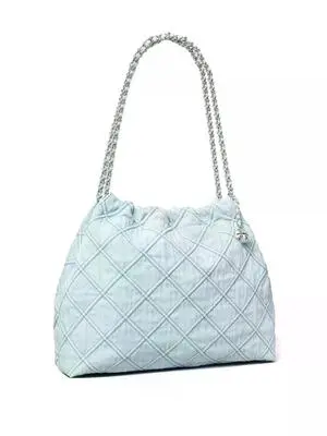 Tory Burch Fleming Denim Shoulder Bag - Blue