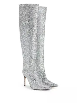 Alexandre Vauthier 90mm Glittered Knee-length Boots
