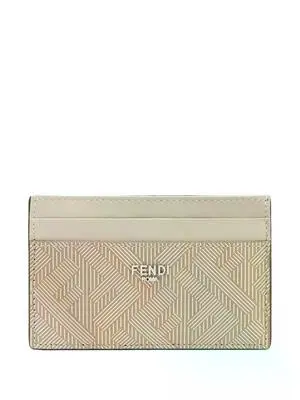 Fendi Shadow Card Holder - Neutrals