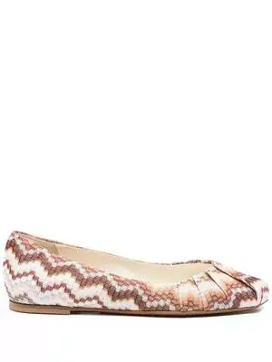 Missoni Zigzag Ballerina Flats - Brown
