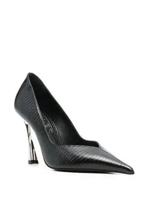 MUGLER 95mm Grainy Leather Pumps