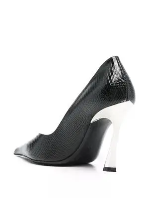 MUGLER 95mm Grainy Leather Pumps
