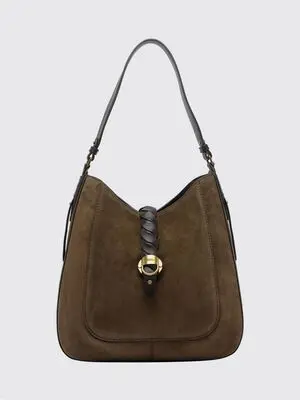 Isabel Marant Étoile Suede Calf Leather Flared Shoulder Bag - Bronze