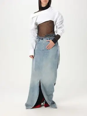 MAISON MARGIELA Denim Maxi Skirt - Blue
