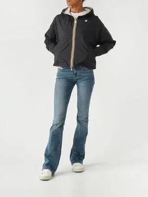 K-WAY Hooded Zip-up Jacket - Black