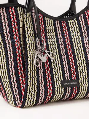 Emporio Armani Woven Tote Bag - Blue