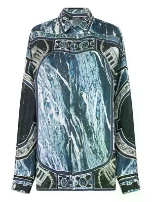 Roberto Cavalli Marble-print Shirt