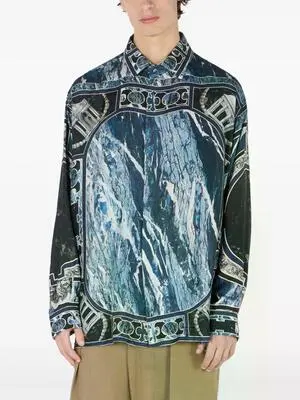 Roberto Cavalli Marble-print Shirt