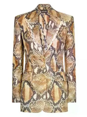 ROBERTO CAVALLI Roberto Cavalli Snakeskin-Print Blazer