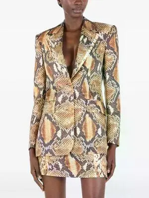 Roberto Cavalli Snakeskin-print Blazer