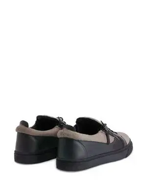 GIUSEPPE ZANOTTI Frankie Double-zip Low-top Sneakers - Neutrals