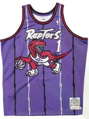 Mitchell & Ness Nba Toronto Raptors 98 Tracy Mcgrady Authentic Road Jersey - Purple