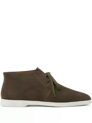 SCAROSSO Suede Hi-top Sneakers - Brown