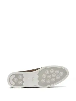 SCAROSSO Suede Hi-top Sneakers - Brown