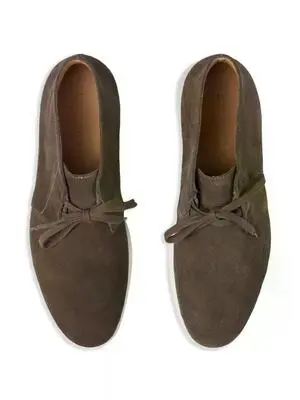 SCAROSSO Suede Hi-top Sneakers - Brown