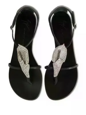 GIUSEPPE ZANOTTI Calla Flower Embellished Sandals