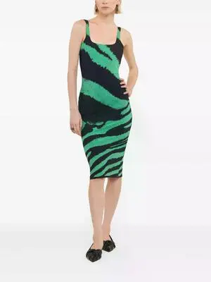 Roberto Cavalli Zebra-print Midi Dress