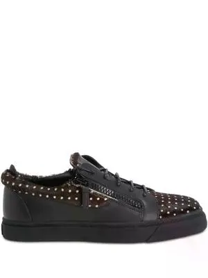 GIUSEPPE ZANOTTI Frankie Double-zip Low-top Sneakers - Black