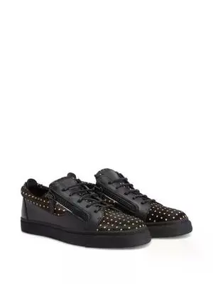 GIUSEPPE ZANOTTI Frankie Double-zip Low-top Sneakers - Black