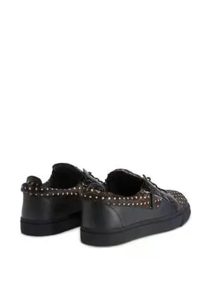GIUSEPPE ZANOTTI Frankie Double-zip Low-top Sneakers - Black