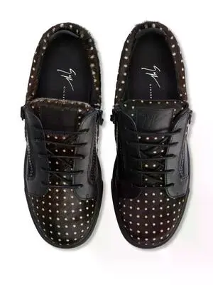 GIUSEPPE ZANOTTI Frankie Double-zip Low-top Sneakers - Black