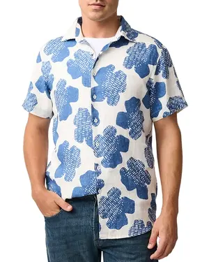 Rodd & Gunn Donnelly Linen Floral Print Shirt - Regatta