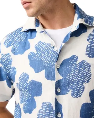Rodd & Gunn Donnelly Linen Floral Print Shirt - Regatta