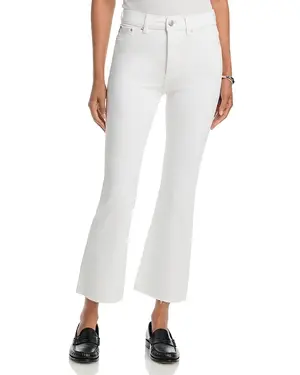 DL1961 Bridget Bootcut High-rise Instasculpt Crop Jeans - White