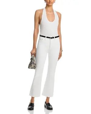 DL1961 Bridget Bootcut High-rise Instasculpt Crop Jeans - White