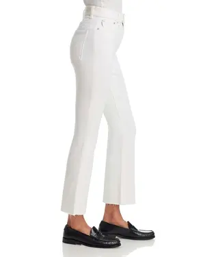 DL1961 Bridget Bootcut High-rise Instasculpt Crop Jeans - White