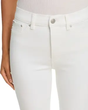 DL1961 Bridget Bootcut High-rise Instasculpt Crop Jeans - White