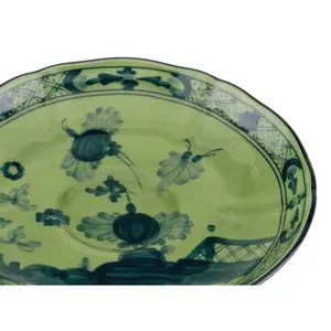 GINORI 1735 Oriente Italiano Malachite Coffee Saucer - Green