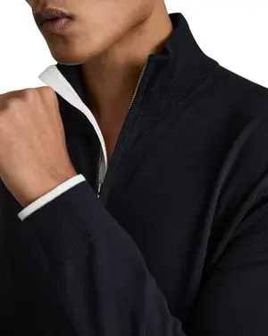REISS Long Sleeve Zip Sweater