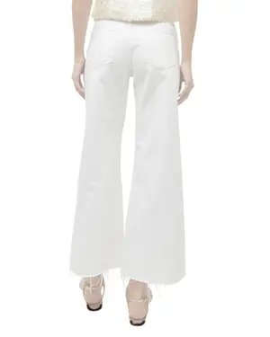 Veronica Beard Taylor High-rise Cropped Wide-leg Jeans - White