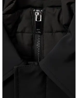 REISS Logan Hybrid Overcoat - Black