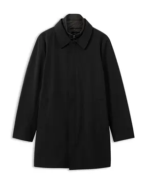 REISS Logan Hybrid Overcoat - Black