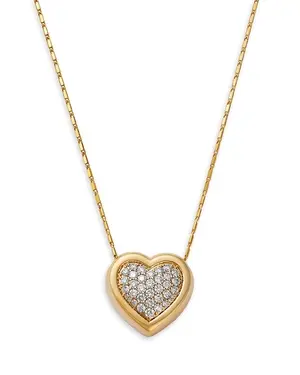 Bloomingdale'S Diamond Heart Pendant Necklace 1.00 Tcw In 14k Yellow - Gold