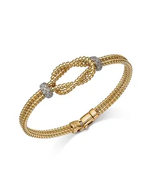 Bloomingdale'S Diamond And 14k Yellow Loop Bracelet