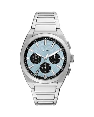 Fossil Fossil Everett 44mm Chronograph Watch Blue/silver