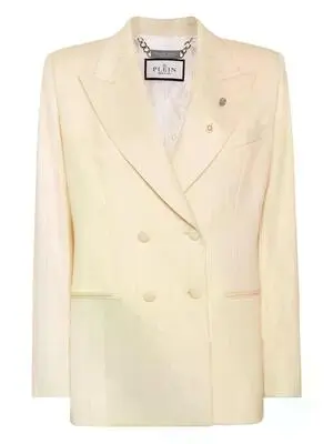 Philipp Plein Fitted Double-breasted Blazer - Neutrals